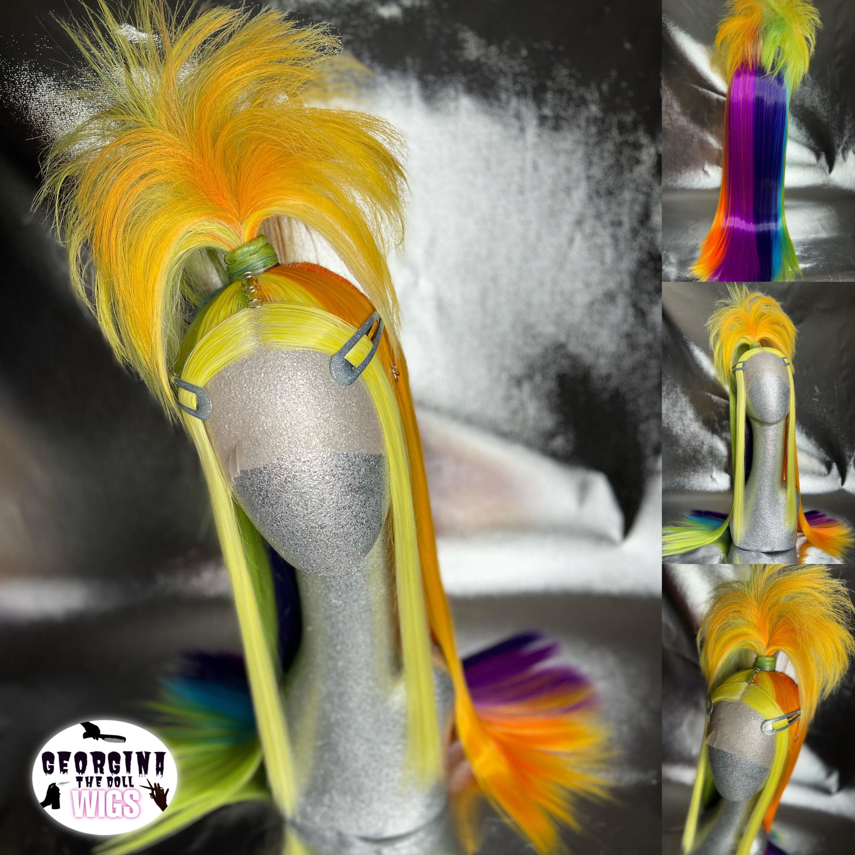 RAVIN’ RAINBOW: MADE TO ORDER GeorginatheDollWigs Custom Styled Wig (R ...